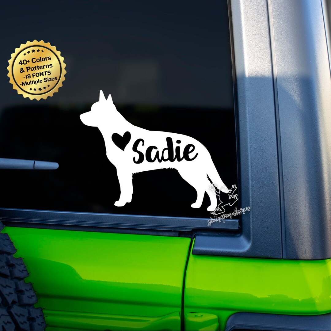 Personalized Heeler Decal - Custom Australian Cattle Dog Name Sticker ...