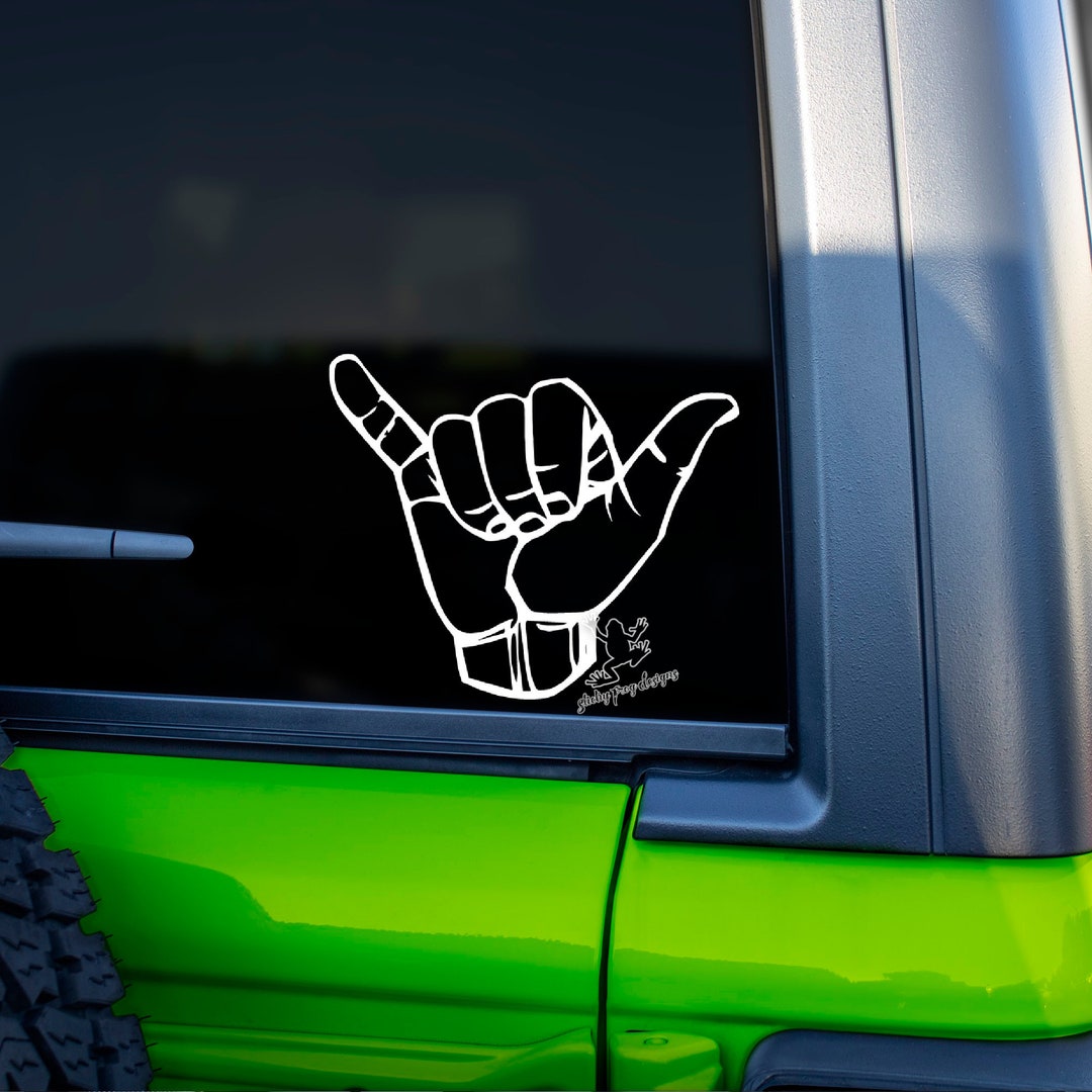 Hang Loose Decal, Shaka Decal, Beach Decal, Surfing Decal, Shaka ...