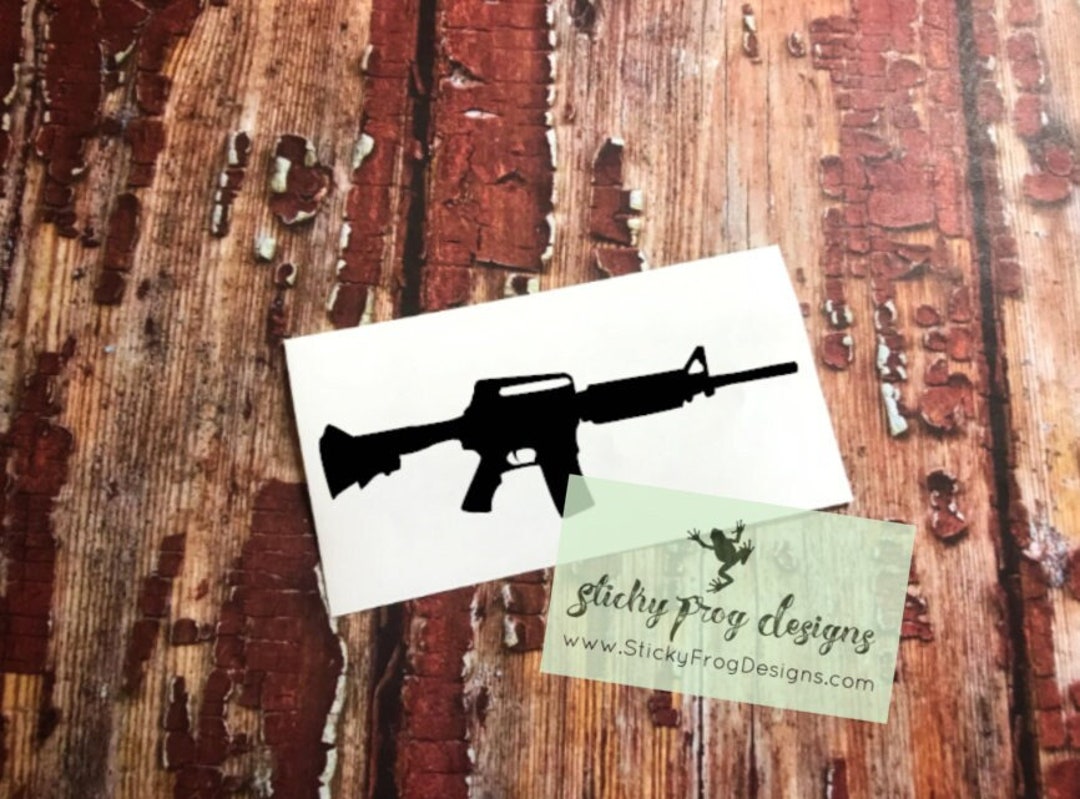 Gun Decal AR-15 Decal Assault Rifle Decal AR Decal Truck - Etsy