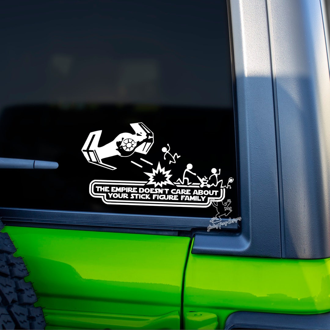 Stick Figure Decal, Star Wars Car Decal, the Empire Car Decal, Darth ...