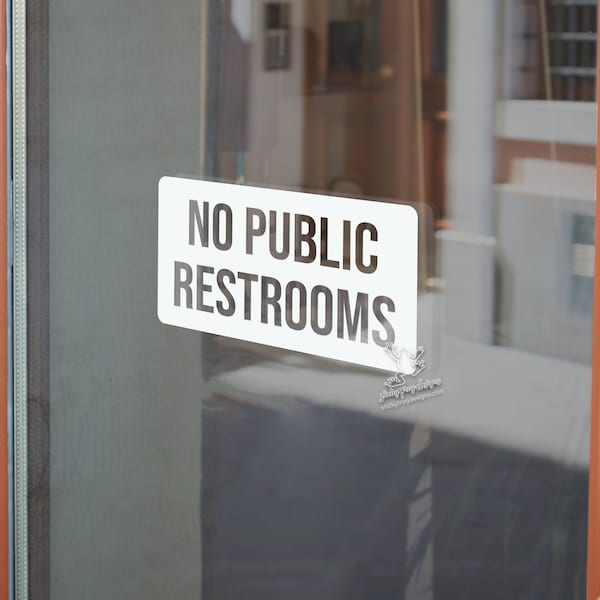 No Public Restroom Sign - Etsy
