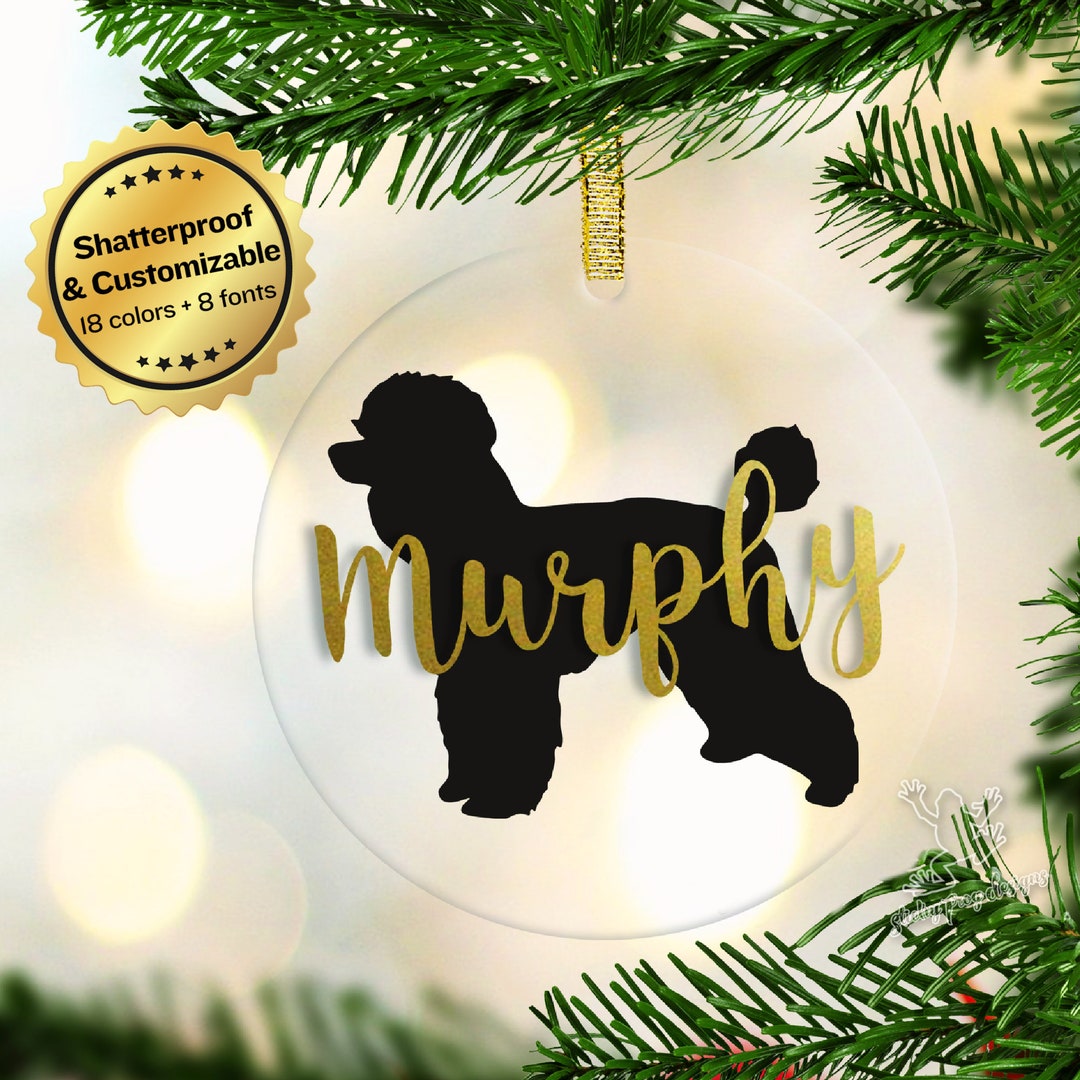 Personalized Poodle Ornament - Custom Poodle Christmas Tree Decor ...