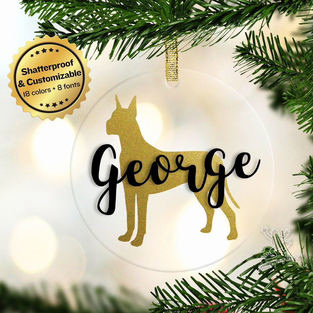 Personalized Great Dane Ornament - Custom Great Dane Christmas Tree ...