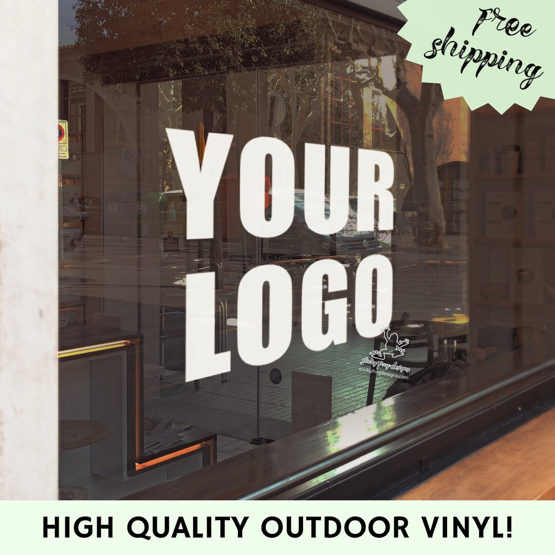 Business Logo Decal - Personalized Vinyl Sticker - Branding Signage for ...
