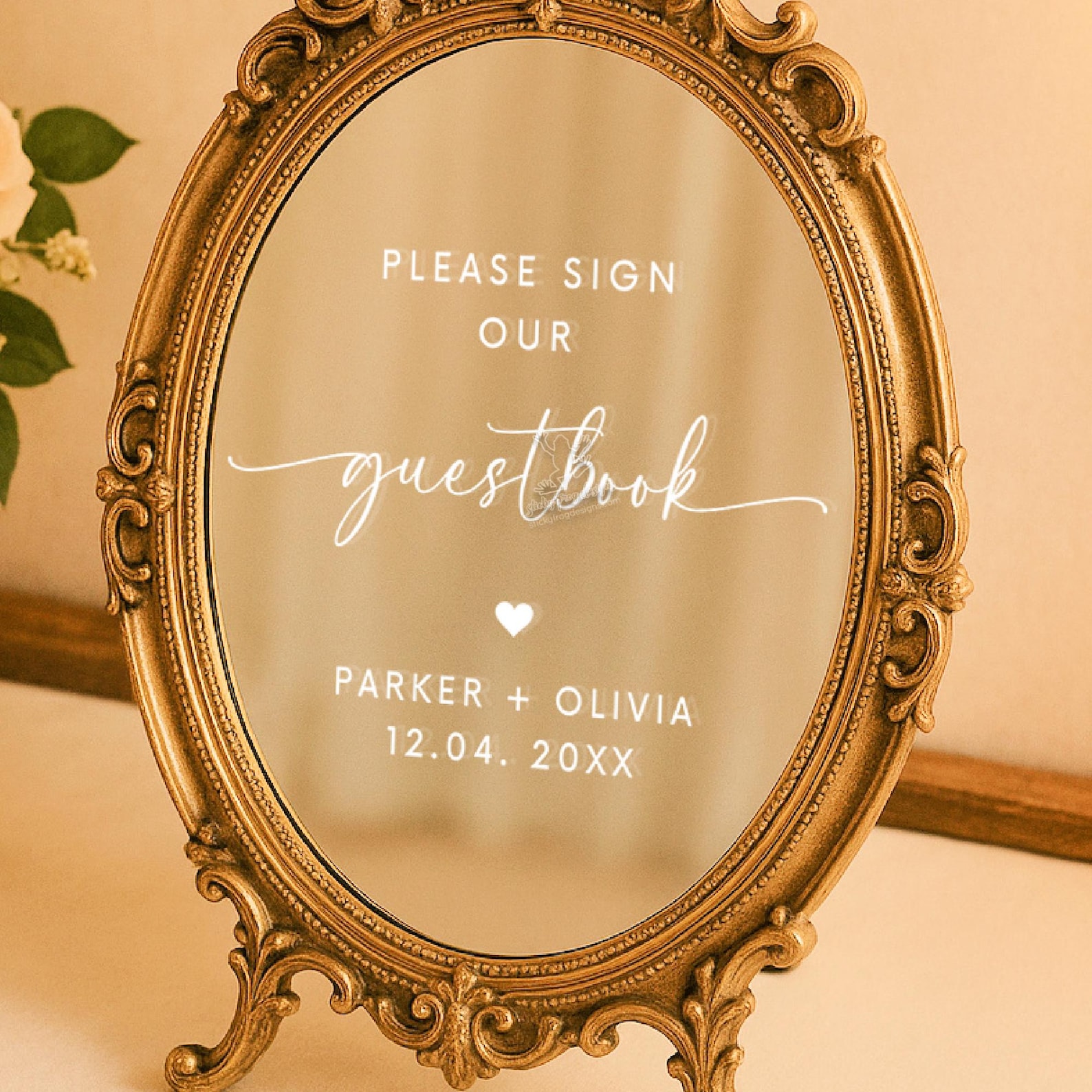 Please Sign Our Guestbook Decal - Wedding Mirror Decal - Guestbook ...