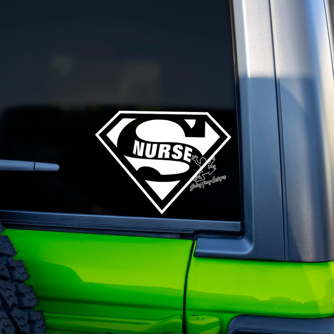 Nurse Decal for Cars, Tumblers, Laptops and More - Super Nurse Vinyl ...