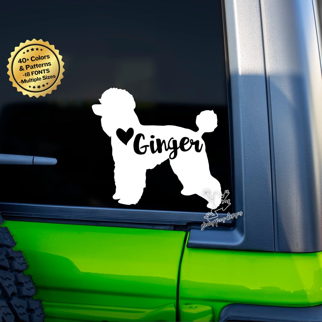 Personalized Poodle Decal for Cars, Tumblers, and More! - Custom Pet ...