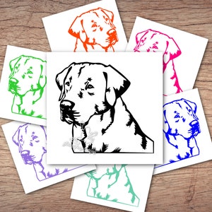 Lab Decal for Cars, Tumblers, Laptops and More - Labrador Vinyl Window ...