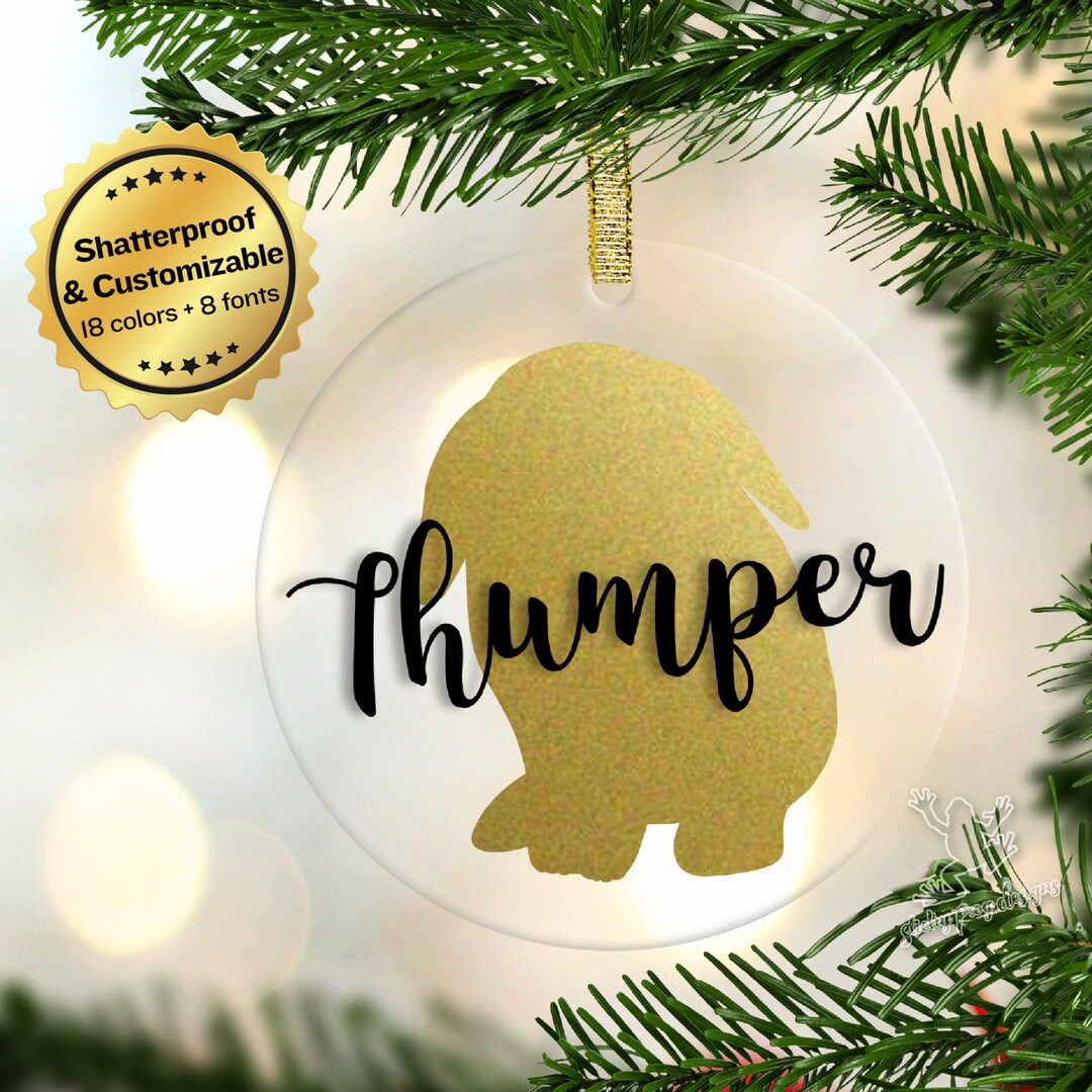 Personalized Rabbit Ornament - Custom Holland Lop Christmas Tree Decor ...