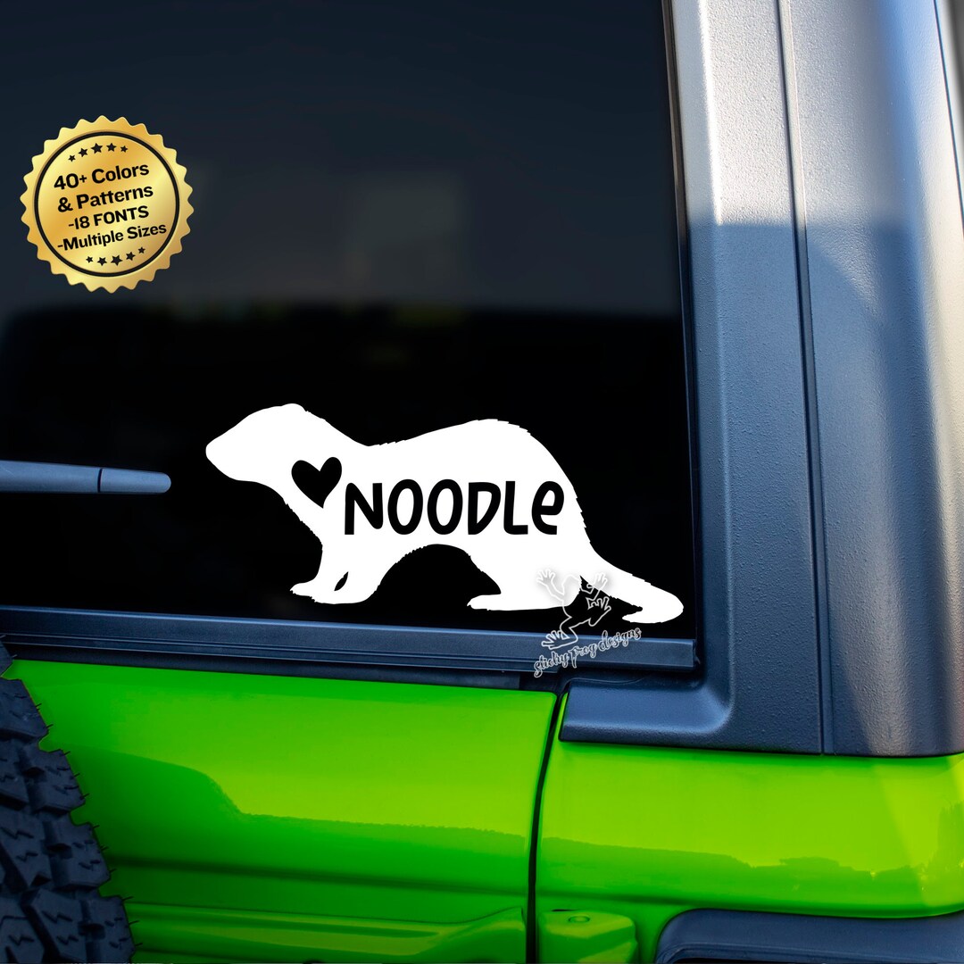Personalized Ferret Decal - Ferret Cage Decor - Cute Ferret Car Decal ...