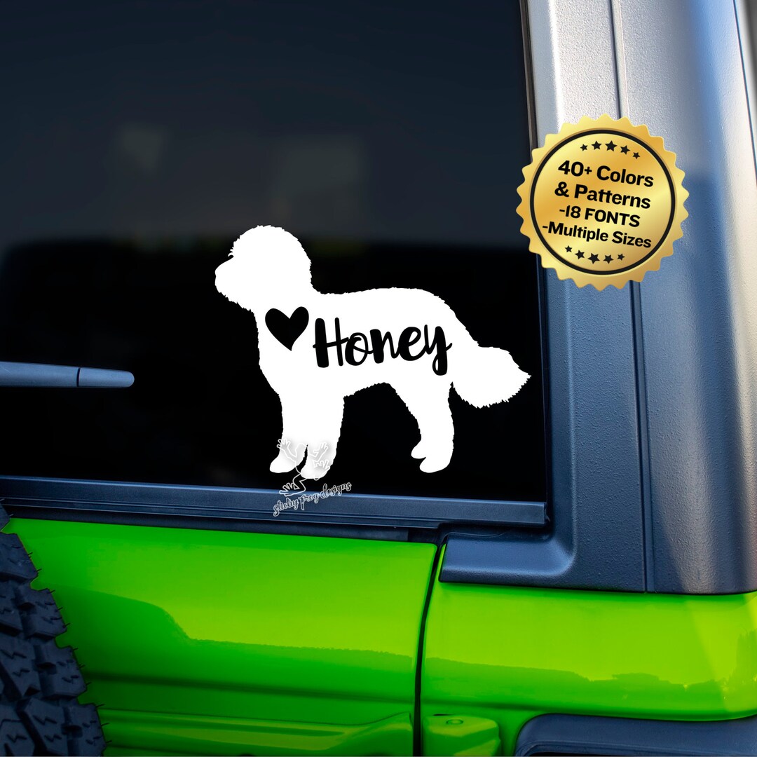 Cockapoo Decal for Cars, Tumblers, Laptops and More - Personalized Pet ...