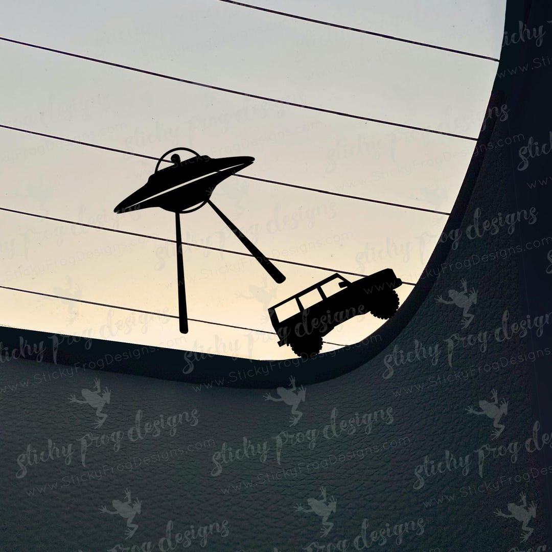 UFO Easter Egg Decal - Small Alien Sticker - Tiny Bumper Stickers ...