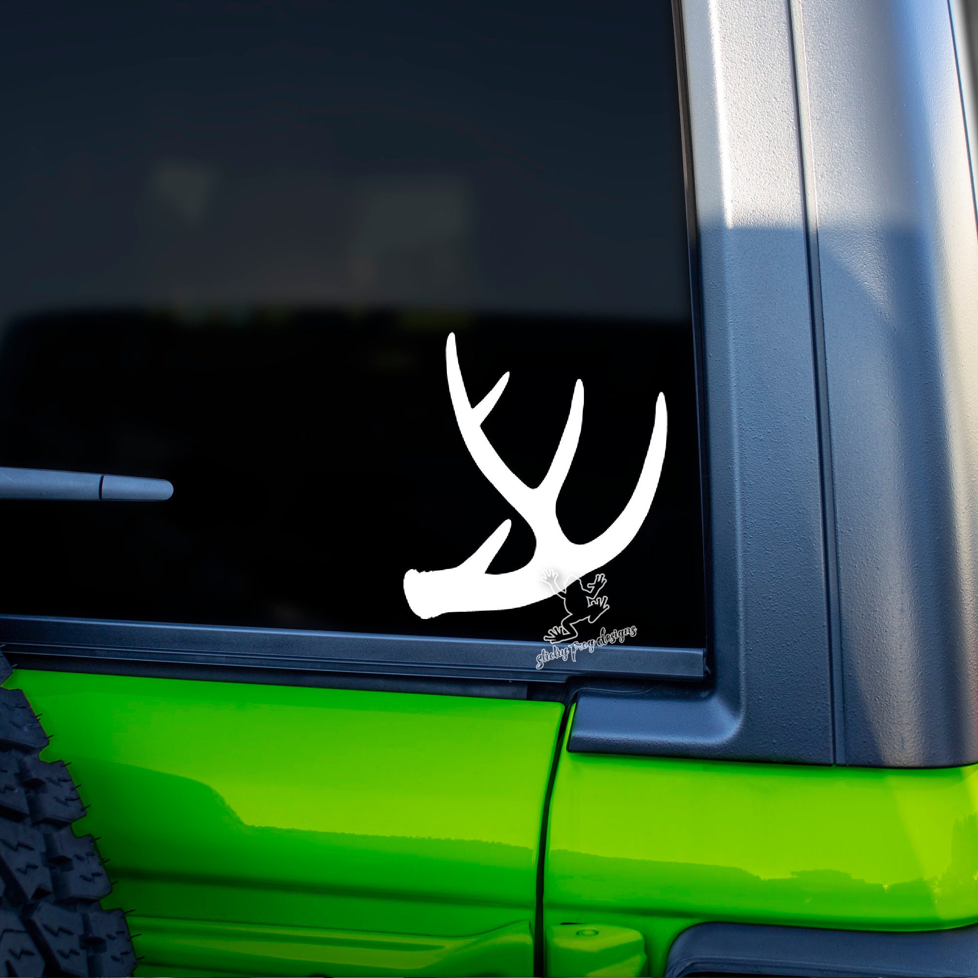 Deer Antler Decal for Cars, Tumblers, and More - Wildlife Vinyl Sticker ...