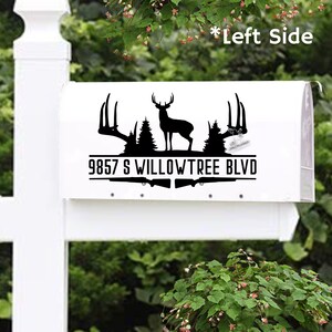 Personalized Deer Mailbox Decal - Custom Hunting Lodge Address Sticker ...
