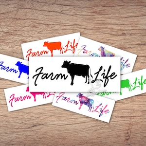 Farm Life Decal, Cow Decal, Farm Decal, Ranch Decal, Farm Life Sticker ...