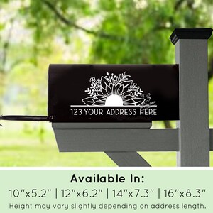 Personalized Flower Mailbox Decal - Choose Your Size & Color - House ...