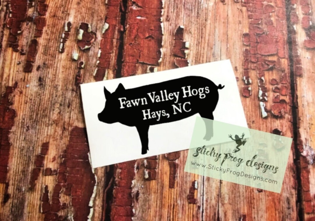 Customized Farm Decal, Custom Pig Decal, Pig Farm Decal, Custom Farm ...