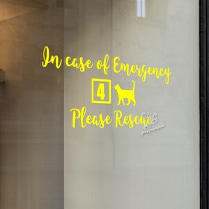 Pet Emergency Rescue Sticker - Pets Inside Decal - in Case of Emergency ...