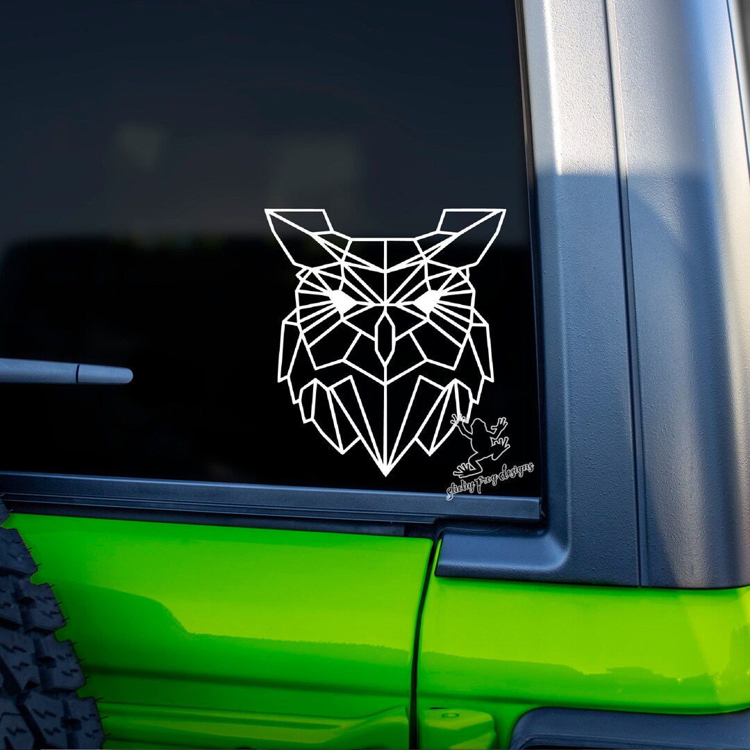 Owl Decal for Cars, Tumblers, Laptops and More Geometric Owl Vinyl ...