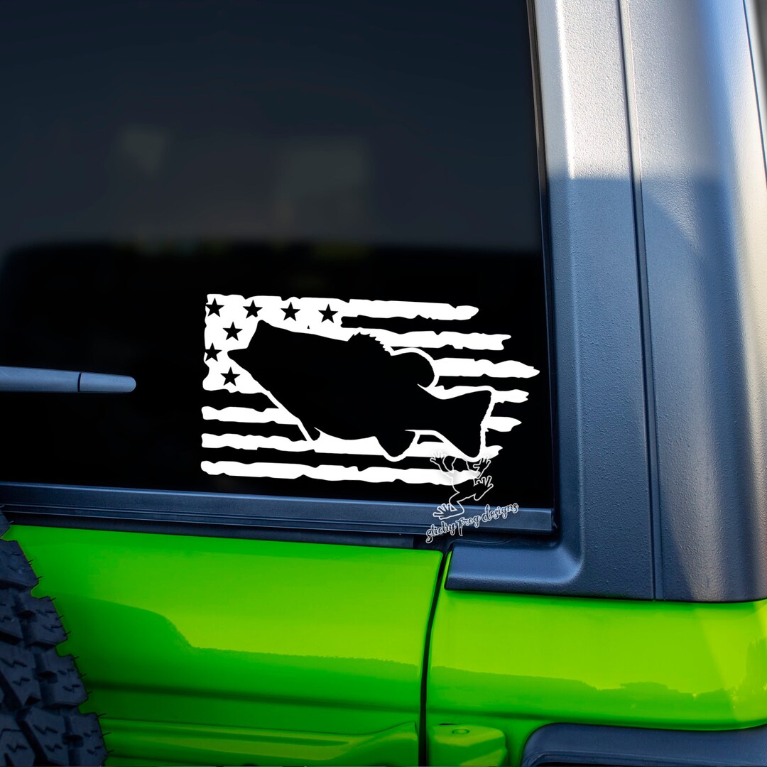Bass Fishing Decal for Truck, Car, Tumblers & More - Largemouth Bass ...
