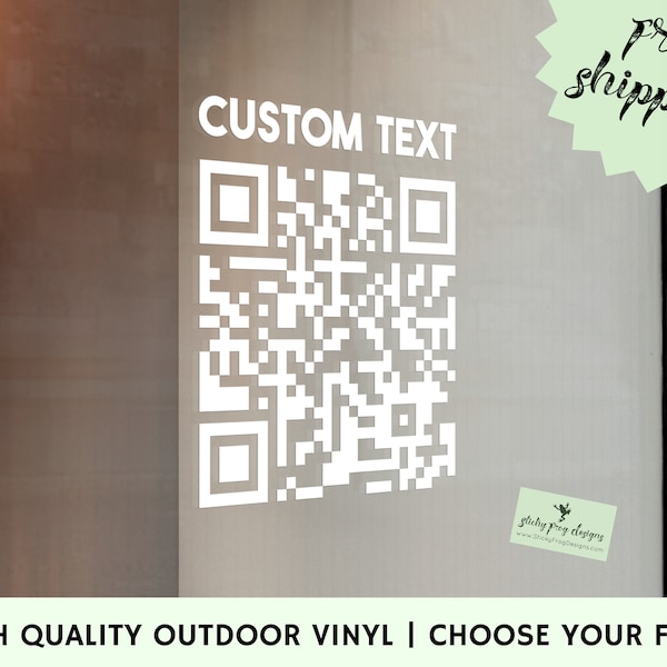 Qr Code Vinyl Decal - Etsy