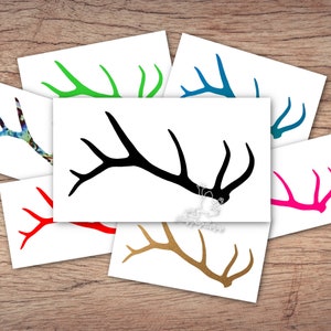 Elk Antler Decal for Cars, Tumblers, and More - Wildlife Vinyl Sticker ...