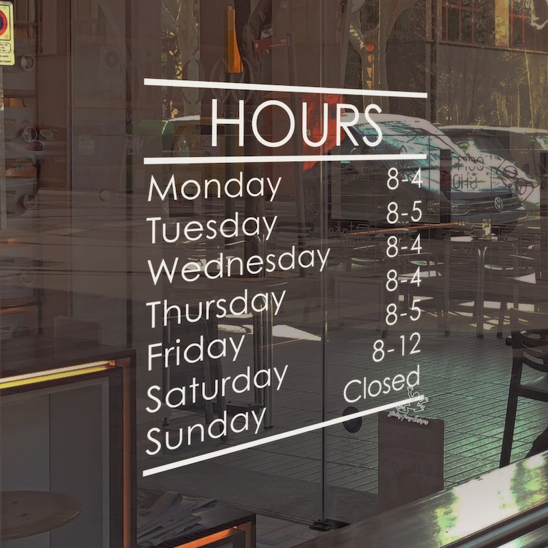 Store Hours Sign - Etsy