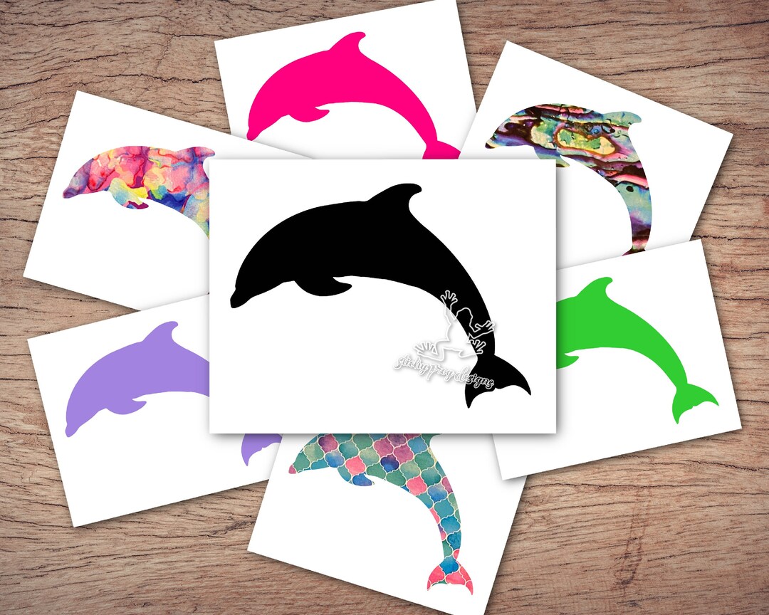 Dolphin Decal Dolphin Sticker Dolphin Car Decal Ocean - Etsy
