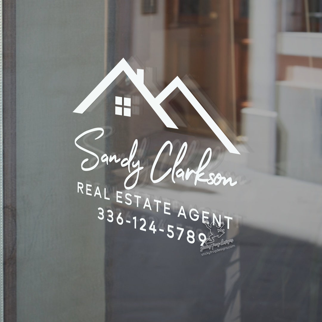 Personalized Realtor Decal - Custom Realty Car Window Sticker - Real ...