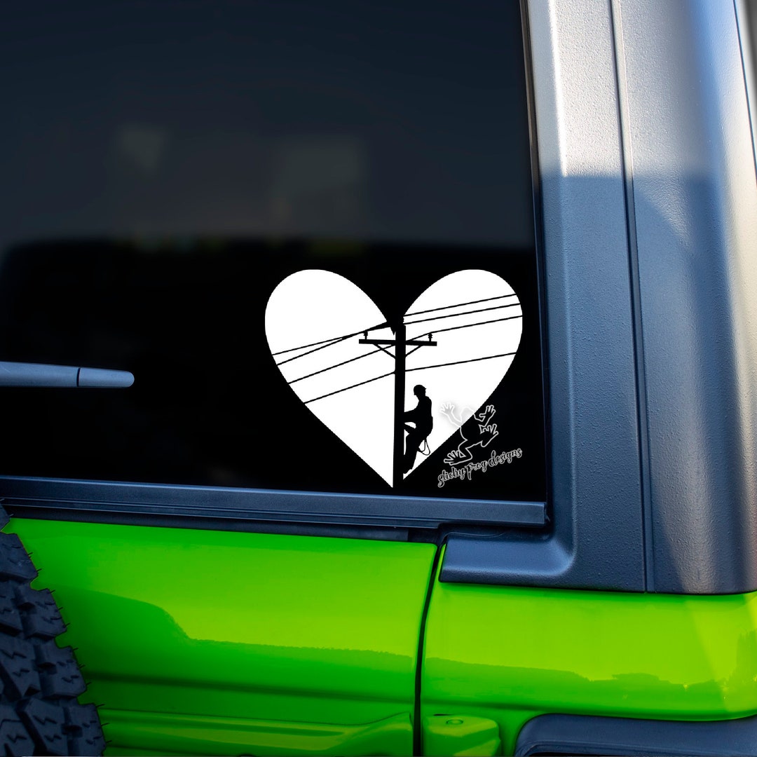 Lineman Wife Decal for Cars, Tumblers, Laptops and More - Lineman Vinyl ...