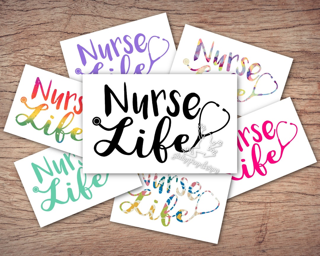 Nurse Life Decal, Nurse Sticker, Nurse Decal, Stethoscope Decal, Nurse ...