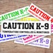 Caution K9 Decal, Canine Stay Back, Decal, Caution Canine Sticker ...