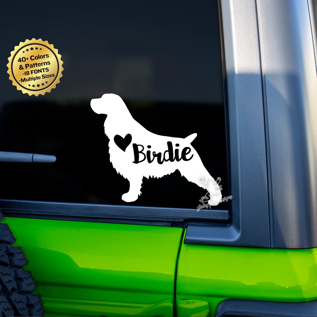 Personalized Springer Spaniel Decal for Cars, Tumblers, Laptops & More ...
