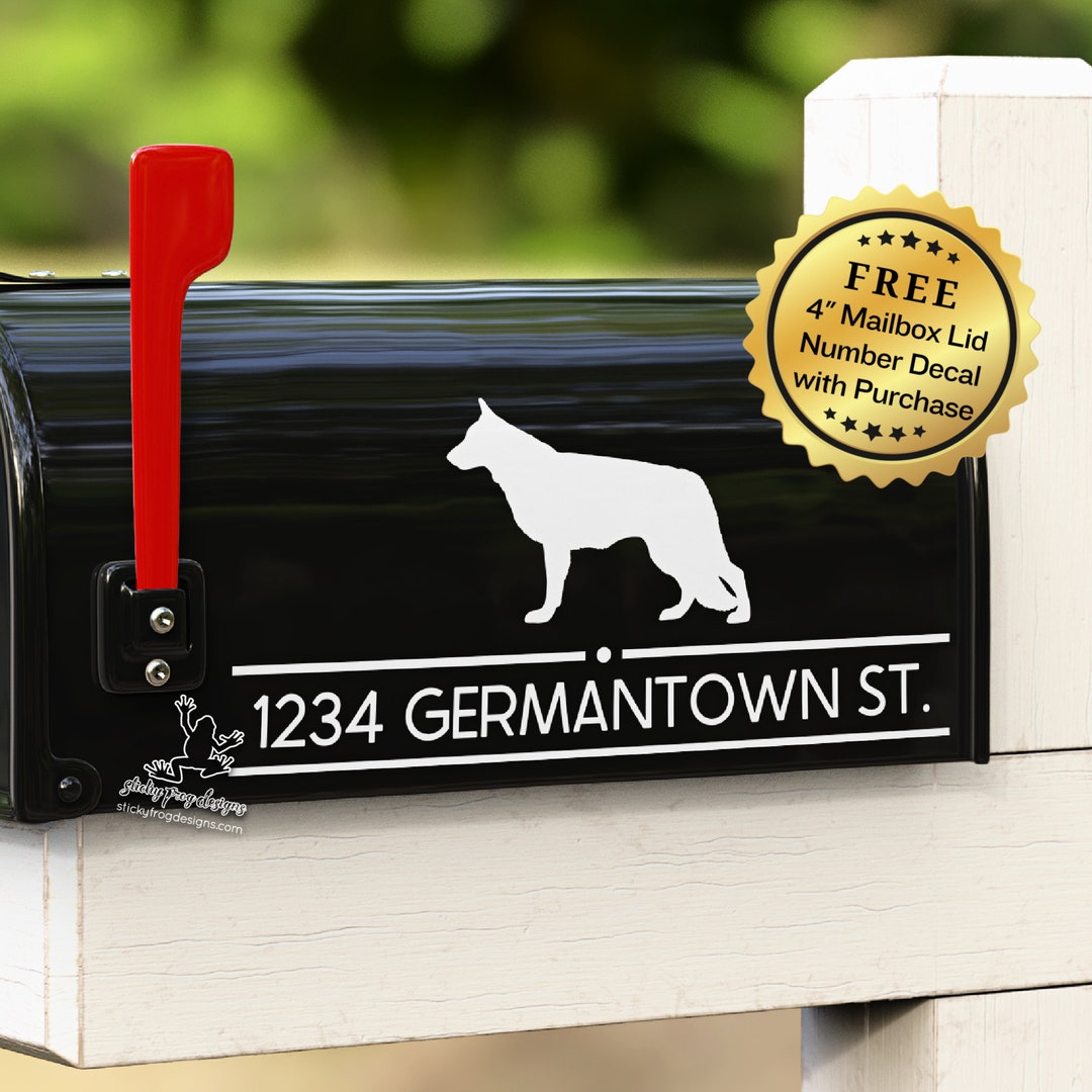 Personalized Dog Mailbox Decal - Choose Your Size, Color & Breed ...