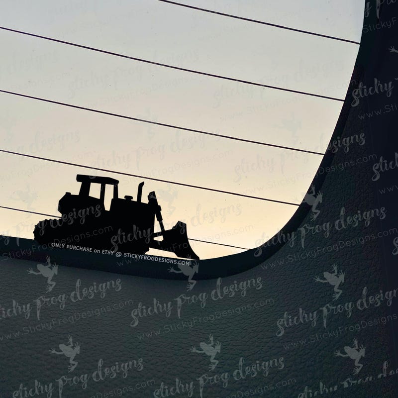 Dozer Window Sticker - Etsy