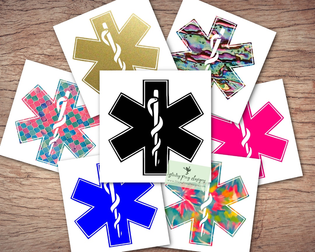 EMT Decal, Star of Life Decal, Emergency Services Decal, EMT Car Decal ...
