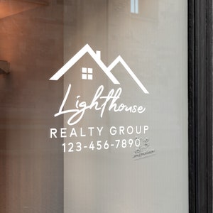 Personalized Realtor Decal - Custom Realty Car Window Sticker - Real ...