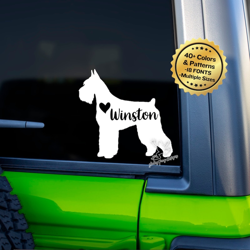 Custom Schnauzer Stickers - Etsy