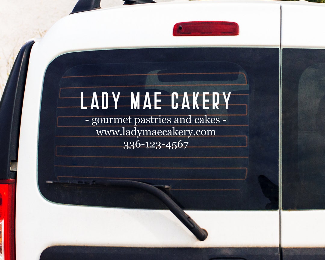 Business Car Decal - Personalized Vehicle Vinyl Sticker - Custom Mobile ...