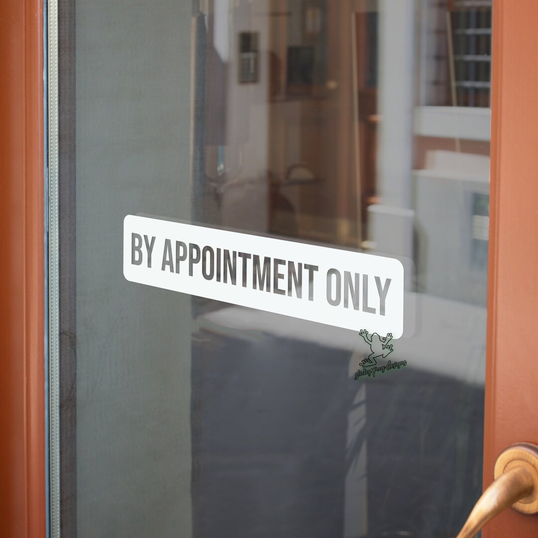 By Appointment Only Business Decal - Vinyl Sticker for by Appointment ...