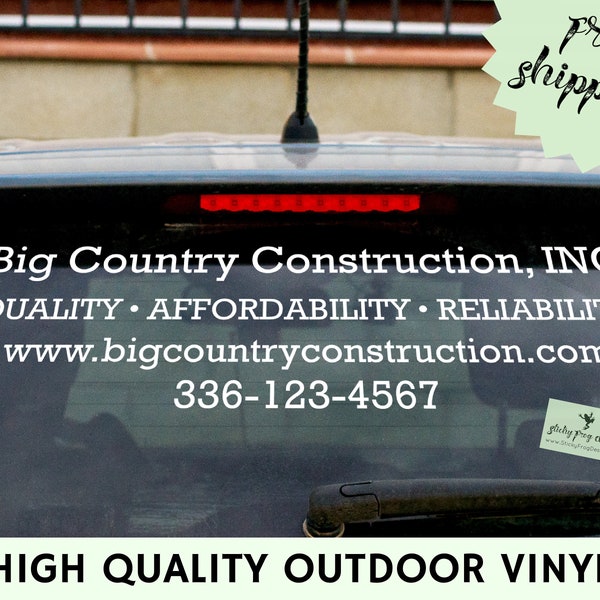Business Car Decal - Etsy