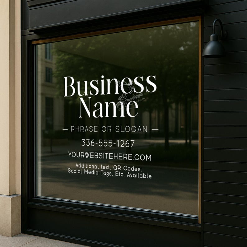 Business Name Decal - Business Logo Window Sticker - Custom Office ...
