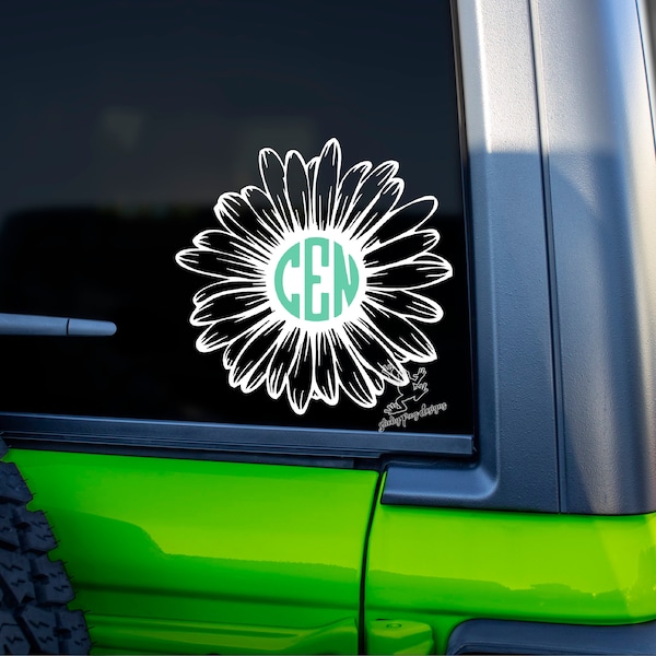 Car Monogram Decal - Etsy