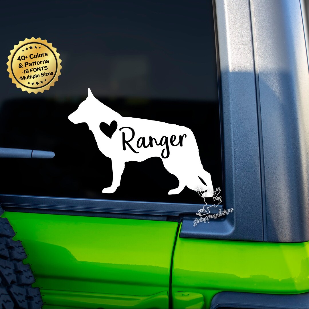 Personalized German Shepherd Decal for Cars, Tumblers, Laptops and More ...