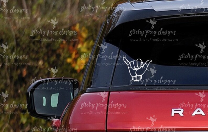 Hang Loose Decal Shaka Decal Beach Decal Surfing Decal - Etsy