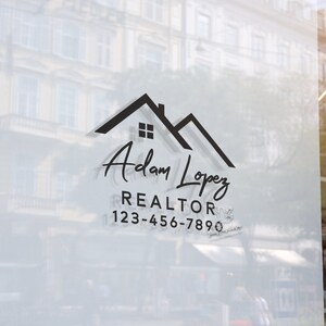 Personalized Realtor Decal - Custom Realty Car Window Sticker - Real ...