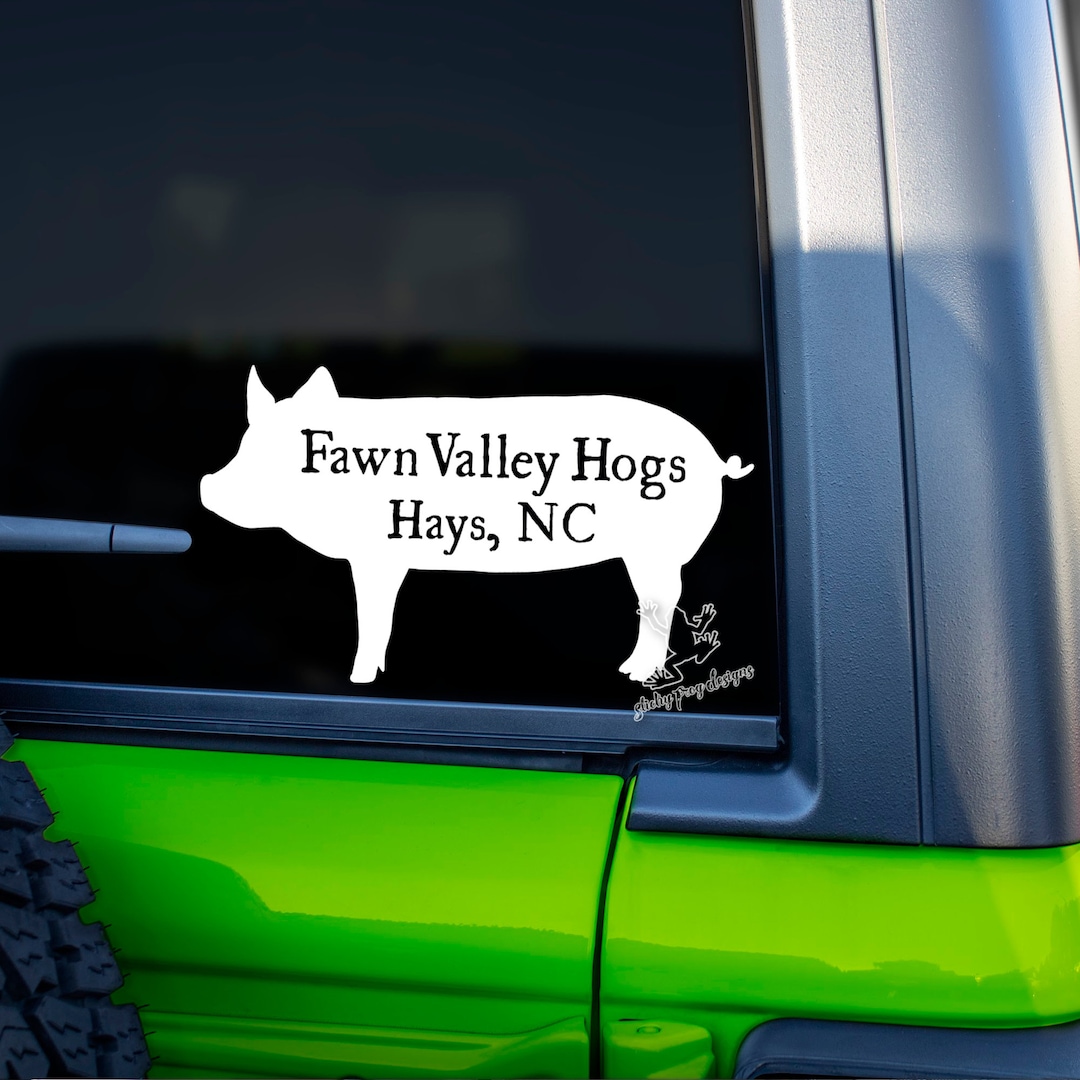 Customized Farm Decal, Custom Pig Decal, Pig Farm Decal, Custom Farm ...