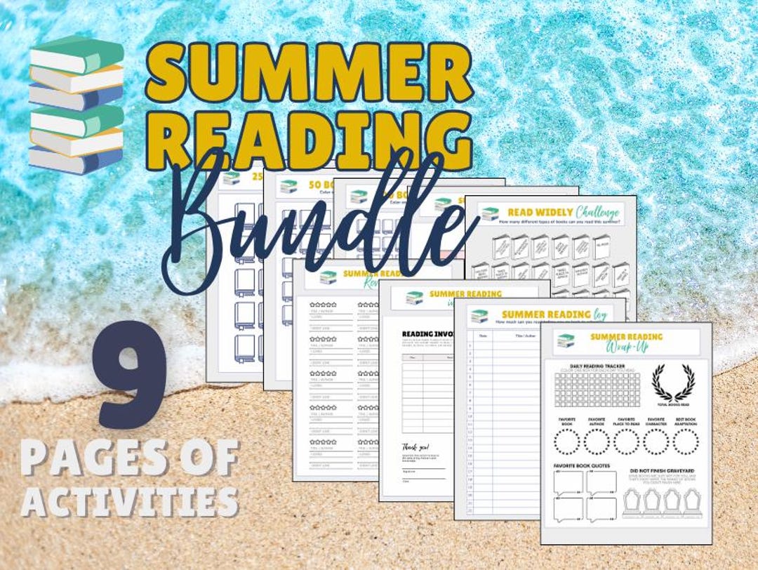 PRINTABLE Fun Summer Reading Journal for Kids – 9-page Printable PDF ...