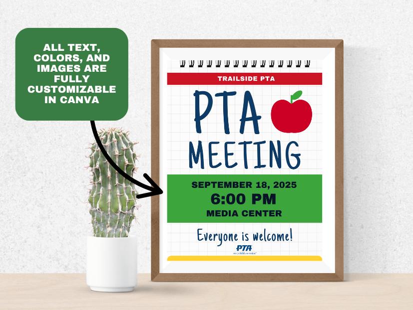 Editable PTA/PTO Canva Template Bundle – Posters, Flyers (digital ...