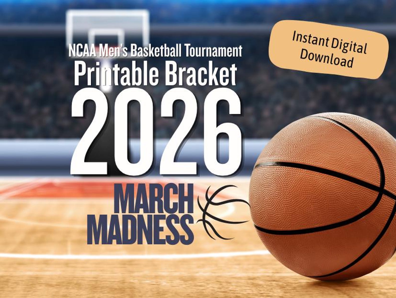 2026 March Madness Printable Bracket – Team & Mascot Tourney Picks ...